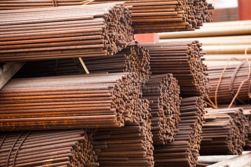 Stack of rods or bars stock image. Image of elements - 63059131