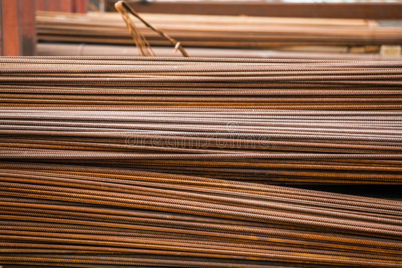 Stack of rods or bars stock image. Image of elements - 63059131