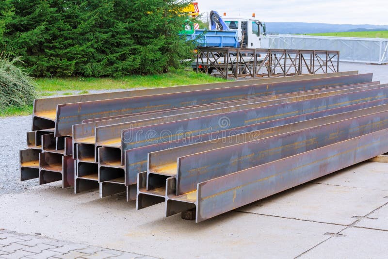 The Stack of Rolled Metal is at the Factory, Overlooking the Steel ...