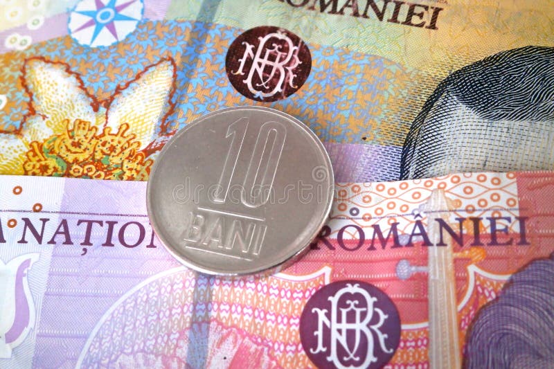 Stack of Romanian Lei stock photo. Image of finance - 302982480