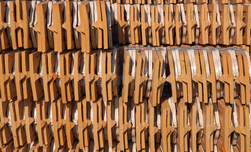 Stack of roof tiles stock photo. Image of piece, pile - 53525948