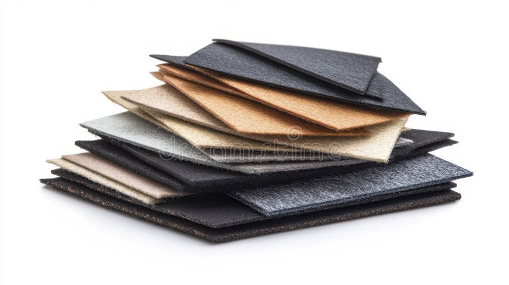 Stack of Roofing Felt Samples in Various Colors Stock Illustration ...