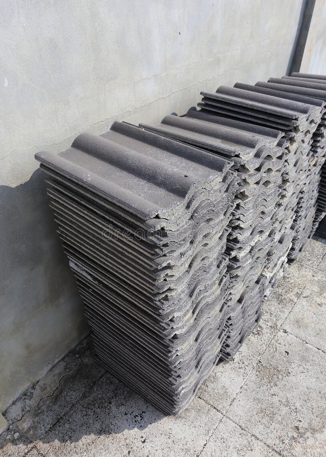 Stack roofing tiles stock image. Image of cover, exterior - 41671357