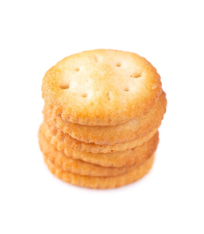 The Big Stack of Round Sweet Cookie`s Stock Photo - Image of crisp ...