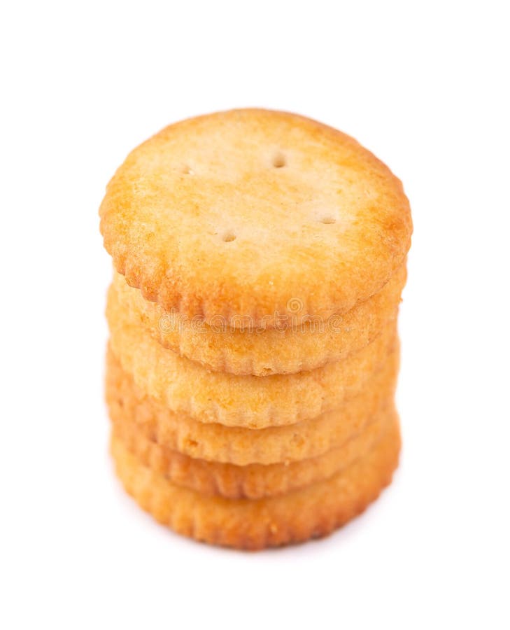 The Big Stack of Round Sweet Cookie`s Stock Photo - Image of crisp ...