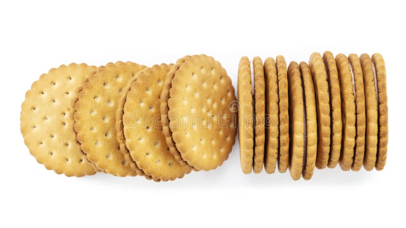 A Stack of Big Round Sweet Cookie`s Stock Photo - Image of grocery ...