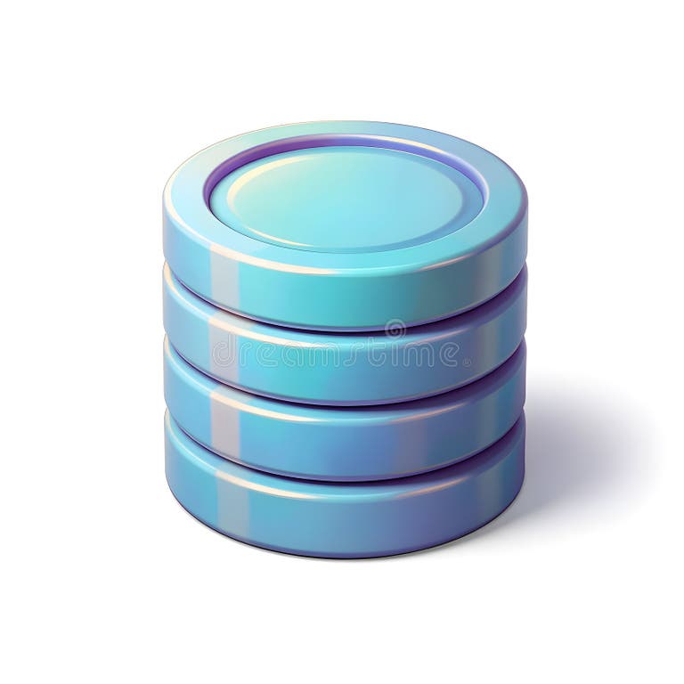 Stack of Round Disks Light Blue and Purple Render Stock Illustration ...
