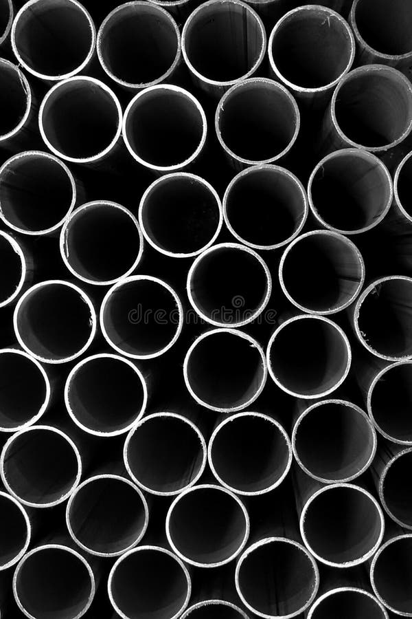 Stack of round metal tube stock photo. Image of material - 57050448