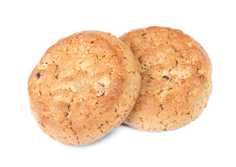 Stack of Round Oatmeal Cookies Stock Image - Image of food, baked ...