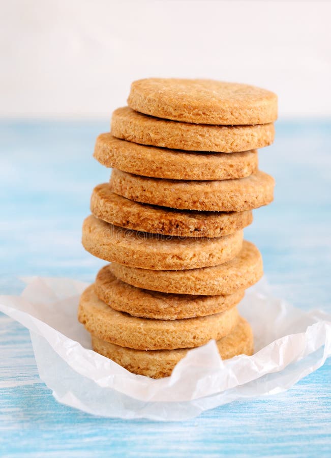 A Stack of Shortbread Cookies with Different Types of Nuts To a ...