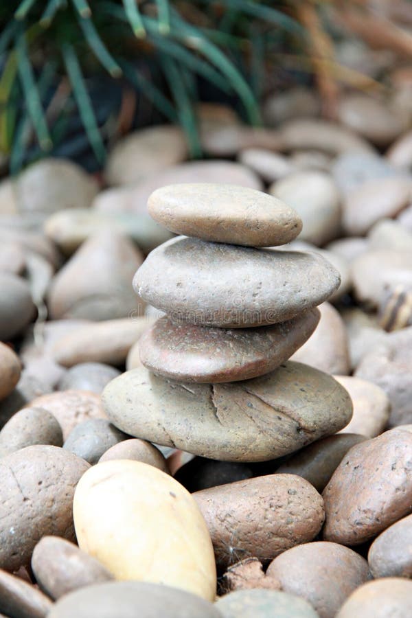 Stack of Round Smooth Sand Stone. Stock Photo - Image of garden, smooth ...