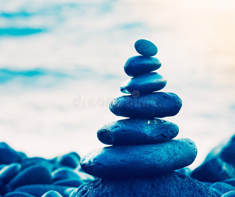 Stack of Round Smooth Zen Rocks Stock Photo - Image of circle, closeup ...
