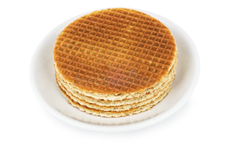 Stack of Round Waffles in Glass Saucer Stock Image - Image of stack ...