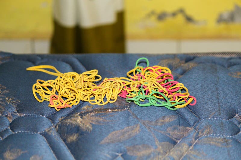 Stack the Rubber Band on a Base Stock Image - Image of food, beads ...