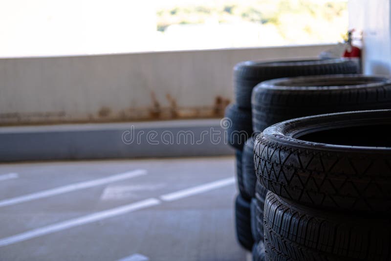 Stack of Rubber Black Car Tires Stock Image - Image of vehicle, black ...