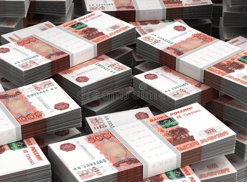 Stack of Ruble stock illustration. Illustration of sign - 34028881
