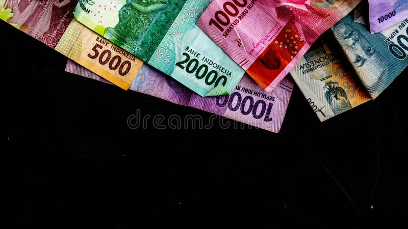 Stack of Rupiah Banknotes As Background Stock Image - Image of bill ...