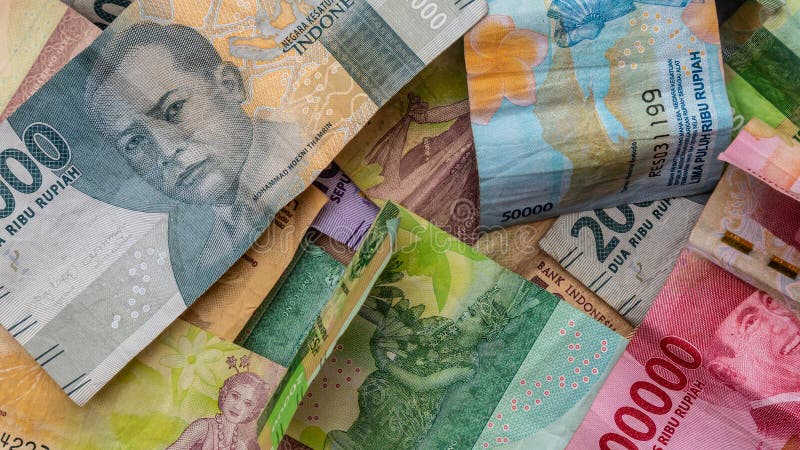 Stack of Rupiah Banknotes As Background Stock Photo - Image of finance ...
