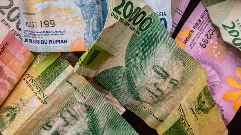 Stack of Rupiah Banknotes As Background Stock Image - Image of detail ...