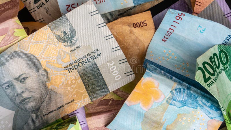 Stack of Rupiah Banknotes As Background Stock Image - Image of 2000 ...