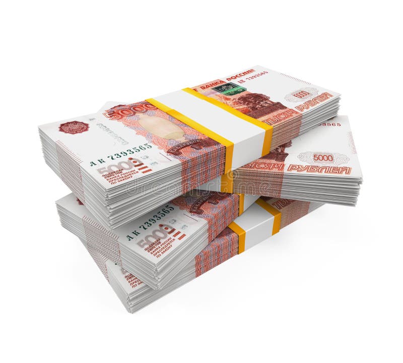 Stack of Russian Ruble stock illustration. Illustration of five - 48729828