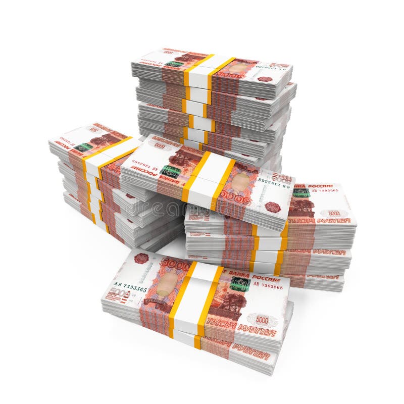 Stack of Russian Ruble stock illustration. Illustration of background ...