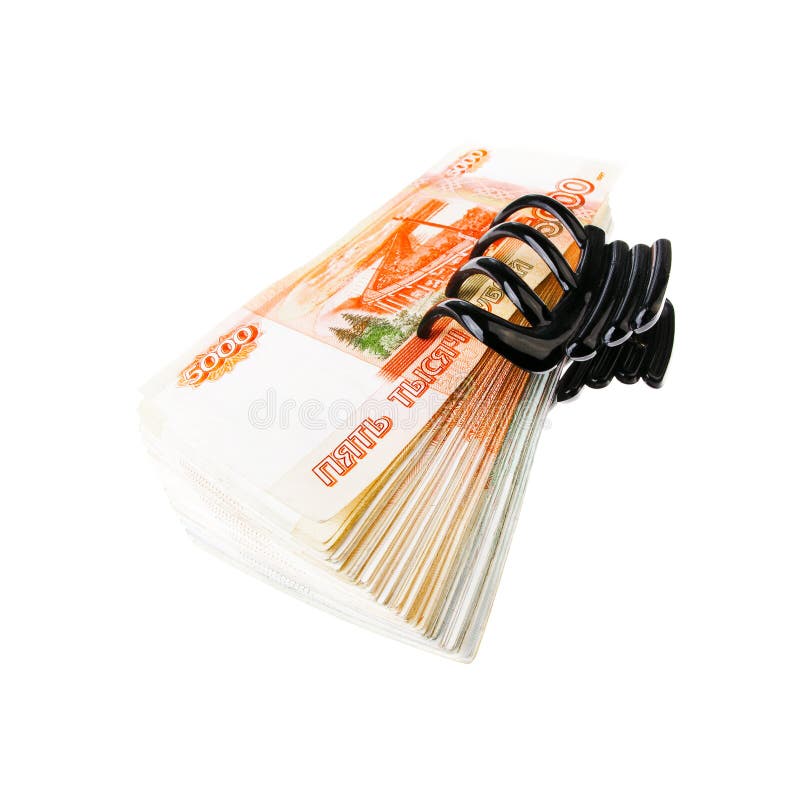 Stack of Russian Rubles in Hair Clip Stock Photo - Image of money ...