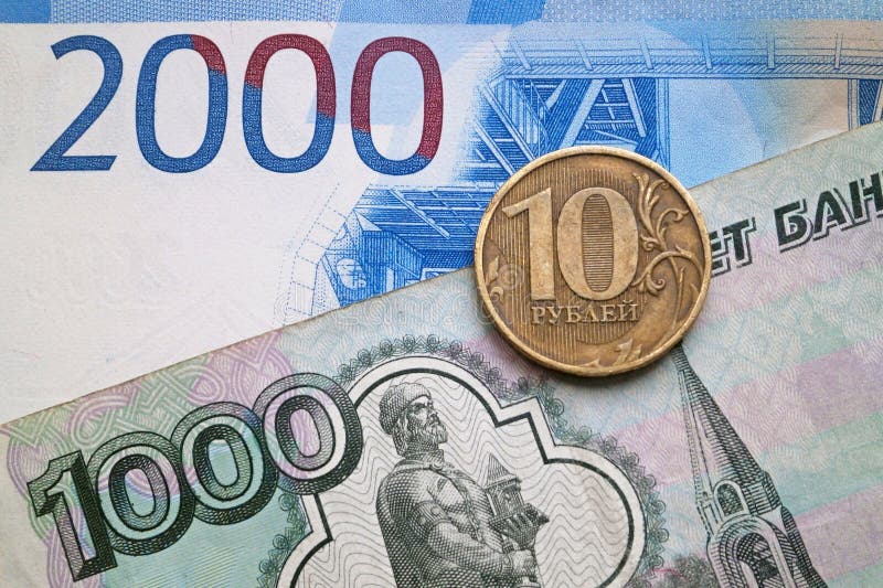 Stack of Russian rubles stock photo. Image of coin, people - 302982798