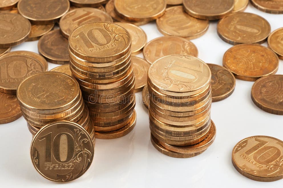 A Stack of Russian Ten-coin Stock Image - Image of finance, coins: 24706903