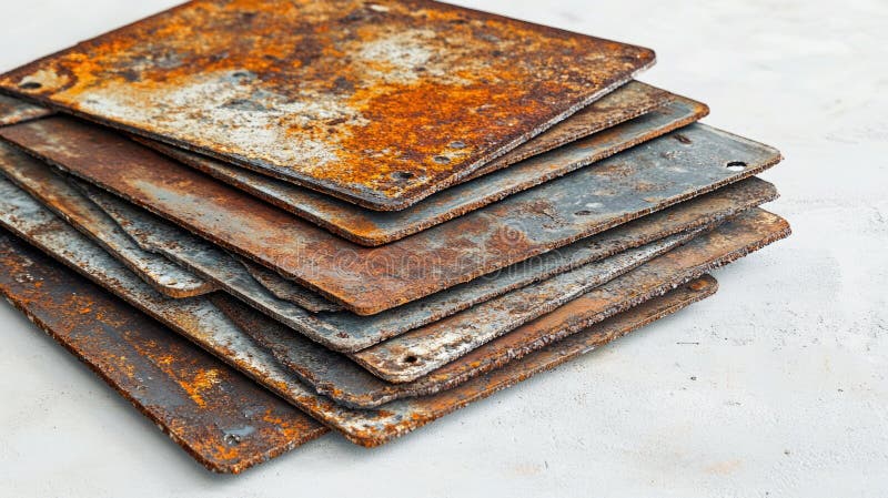 Stack Rusted Metal Plates Stock Photos - Free & Royalty-Free Stock ...