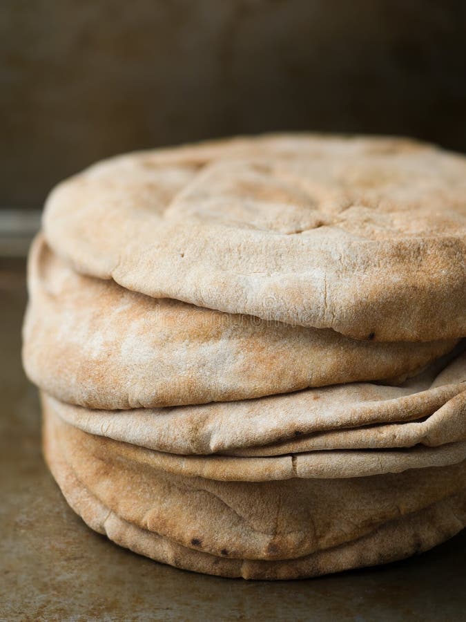 Stack of Pita Bread stock image. Image of wood, stack - 8244165
