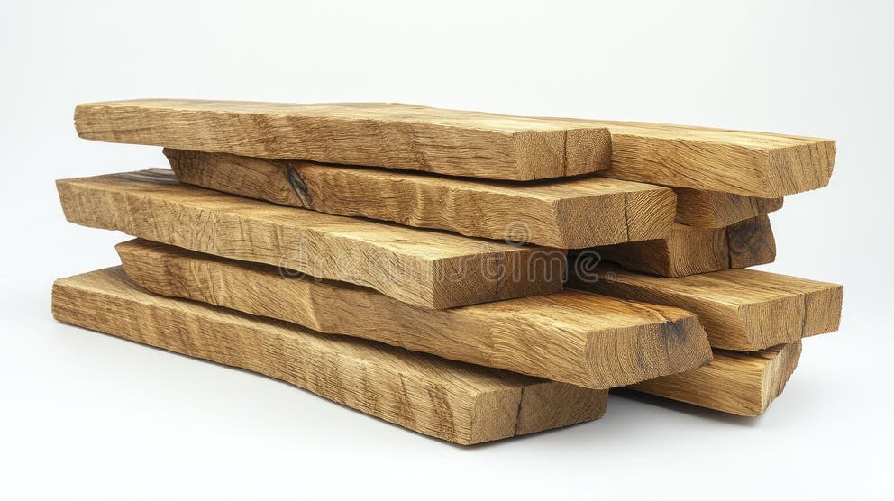 Stack of Rustic Wooden Planks Stock Illustration - Illustration of ...