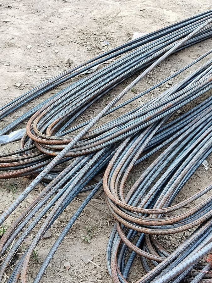 Stack of Rusty Iron Rods or Bars Stock Image - Image of deterioration ...