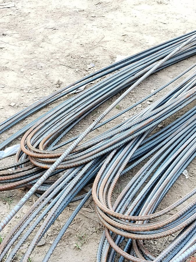 Stack of Rusty Iron Rods or Bars Stock Image - Image of bundle ...