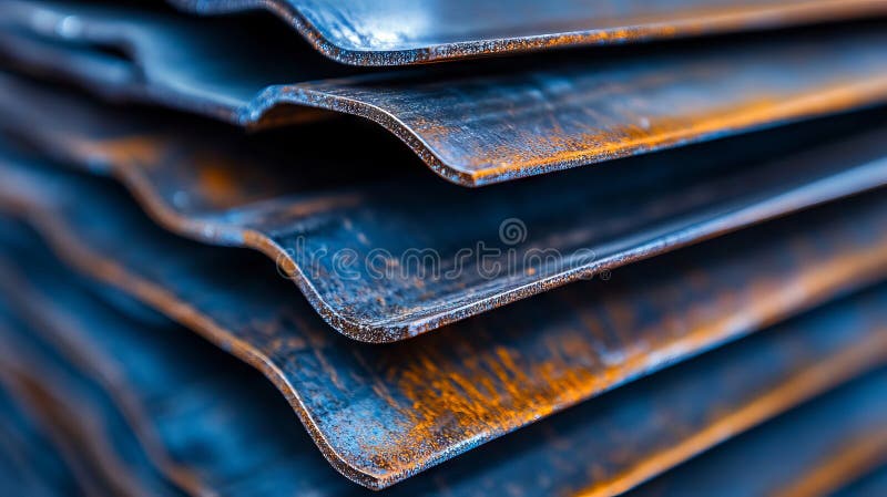 A Stack of Rusty Metal Sheets Stacked on Top of Each Other Stock Image ...