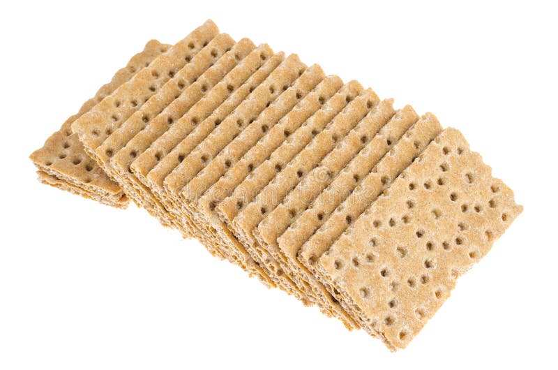 Stack of Rye Crisps Isolated on White Background. Stock Photo - Image ...