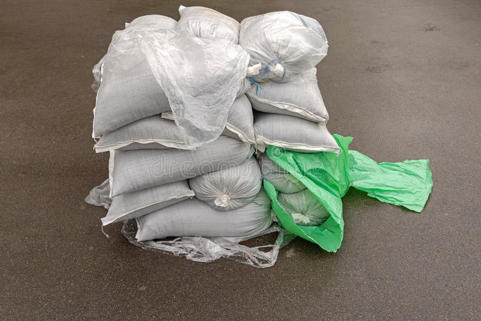 Stack of Sacks stock image. Image of storage, plastic - 286150733