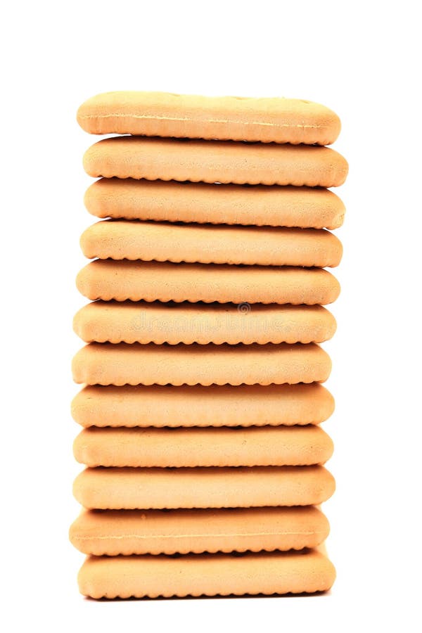 Stack of Saltine Crackers Isolated on White Background Stock Photo ...