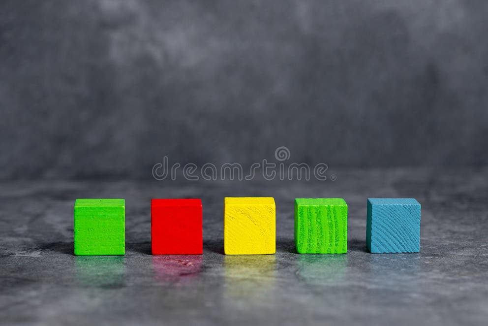 Sample Cube Rectangular Boxes Polished with Multi-Colour Symbolizing ...