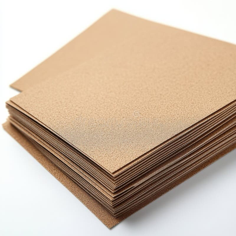 A Stack of Sandpaper Sheets Ready for Crafting and DIY Projects Stock ...
