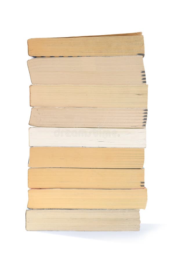 Stack of School Books Isolated on White Background Stock Photo - Image ...