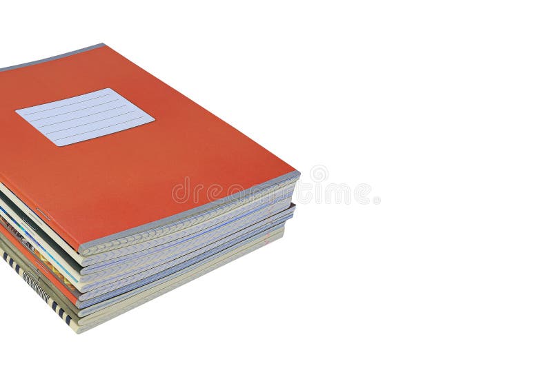 Stack of School Notebooks is Isolated on a White Background Stock Image ... Stack of School Notebooks is Isolated on a White Background Stock Image ...