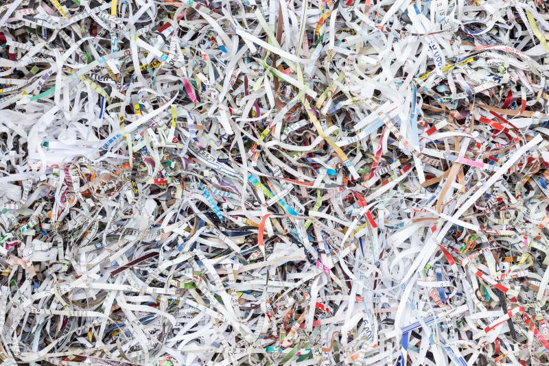 Stack of Scrap Paper from Paper Cutter for Background Stock Photo ...