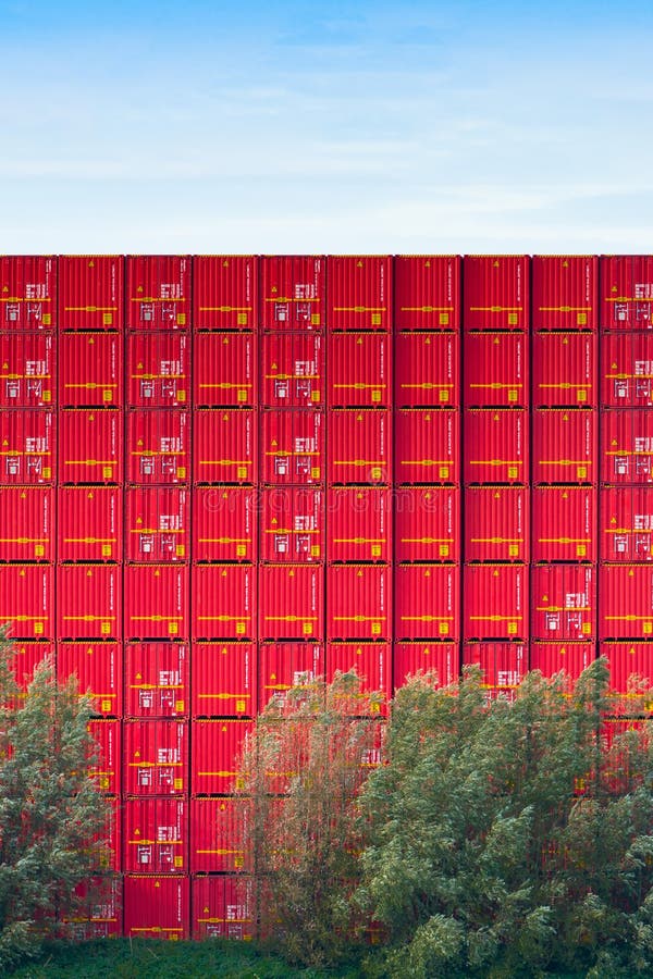 A stack of sea containers stock photo. Image of ocean - 21832306