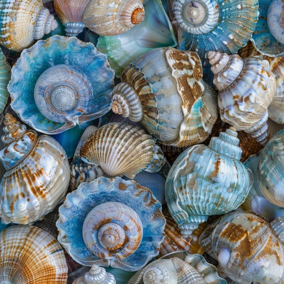 Stack of Sea Shells stock illustration. Illustration of pattern - 314585395