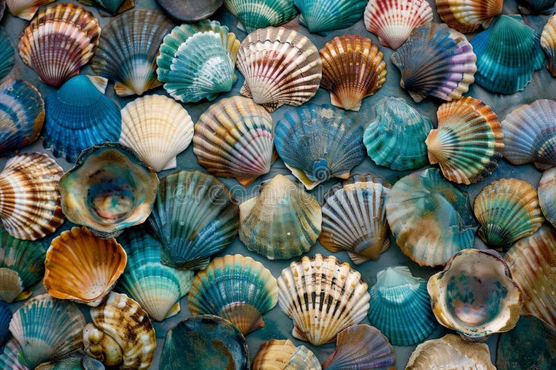 Stack of Seashells stock illustration. Illustration of beach - 314585357