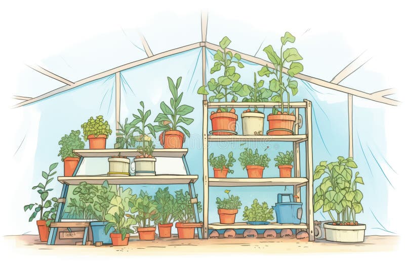 Stack of Seedlings in a Greenhouse for Reforestation Stock Image ...