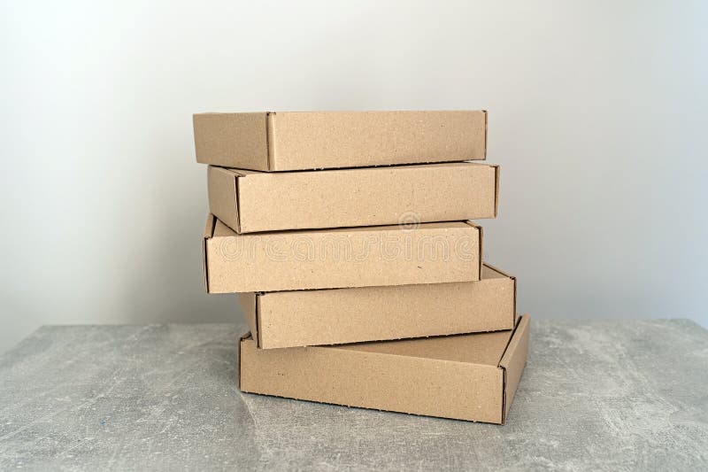 Stack of flat-packed self stock image. Image of recyclable - 350869925