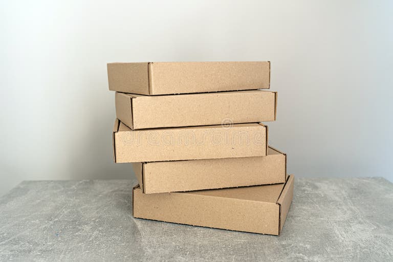 Stack of flat-packed self stock image. Image of recyclable - 350869925