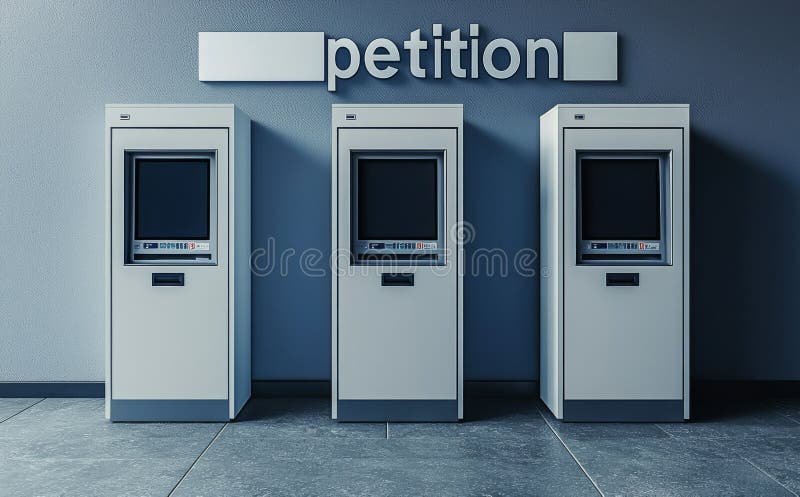 Stack of Self-checkout Kiosks or Self-service Payment Machines Stock ...